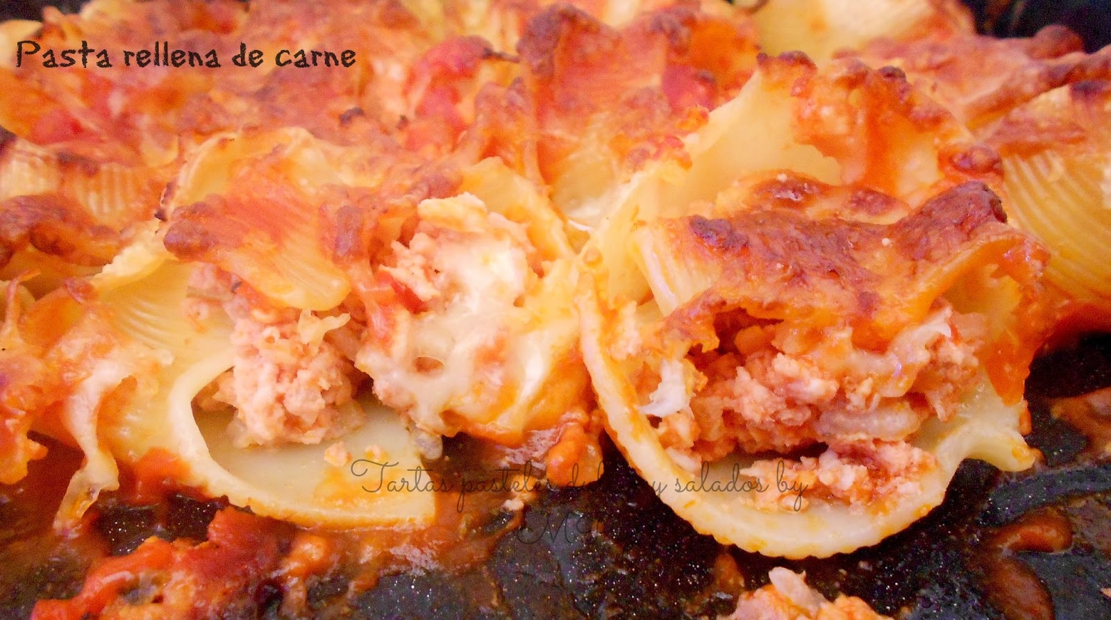 tartas pasteles dulces y salados by mpop: Pasta rellena de carne ...